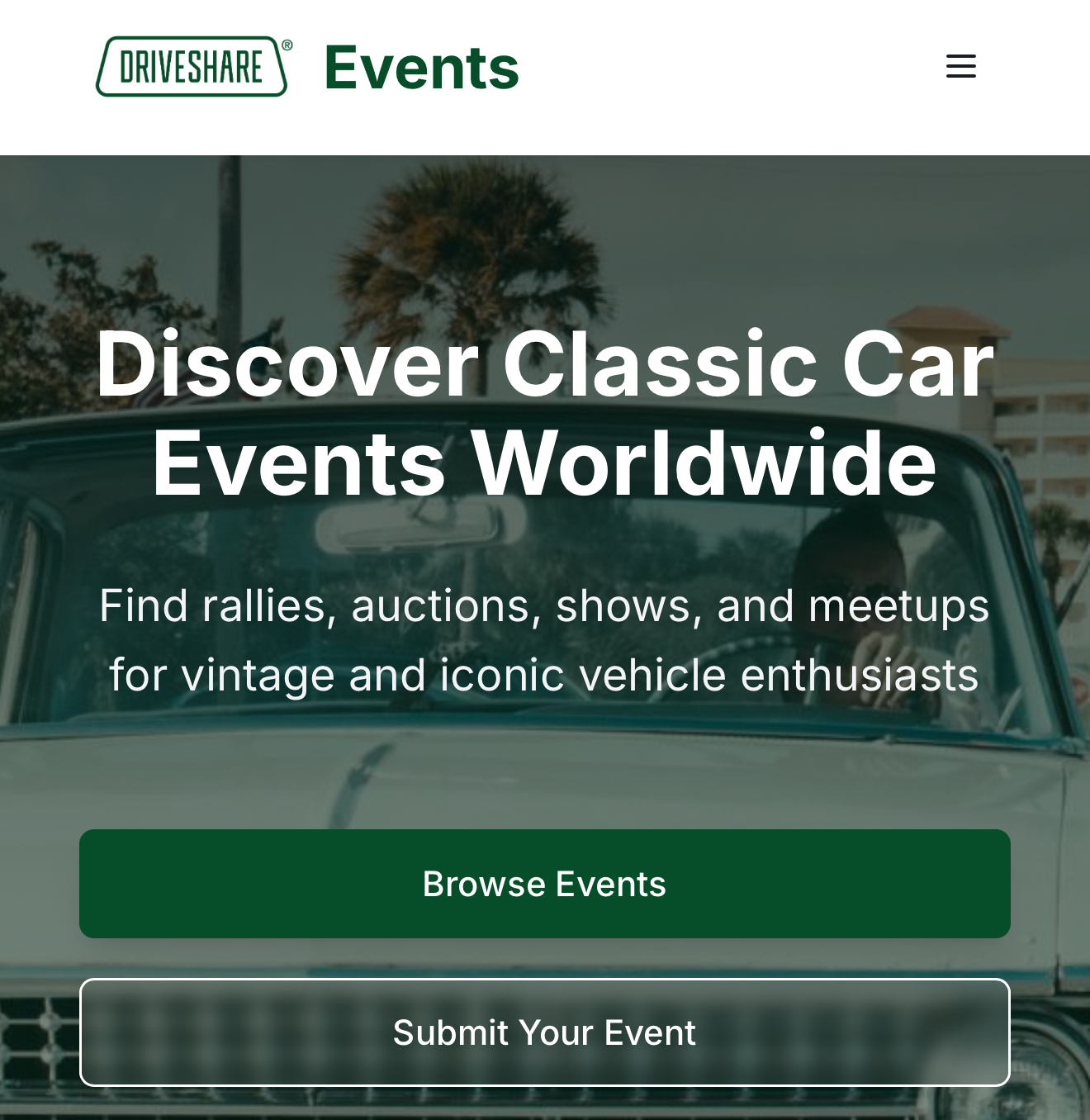 DRIVESHARE EVENTS - Classic Car Events Worldwide